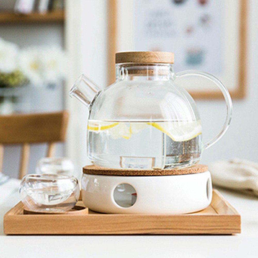 Borosilicate Glass Teapot Set With 4 Tea Cups - hwagui.com